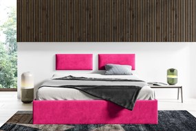 Eka Čalouněná postel Lucy - 180x200 cm Barva látky Trinity: (2319) Světlá růžová, Úložný prostor: Bez úložného prostoru