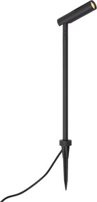 Moderní zahradní reflektor 12V černý 10 cm vč. LED IP65 - Voltaire Lino