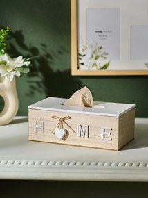 Sinsay - Box na kapesníky s nápisem Home - béžová