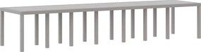 Zahradní stůl Světle šedá 400 x 100 x 73 cm polyratan 3378531