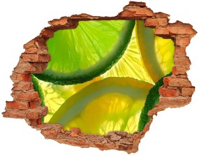Wallmuralia Nálepka díra na zeď Limetka a citron 90x70 cm
