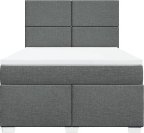 Box spring postel s matrací tmavě šedý 140 x 190 cm textil 3290477