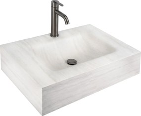 Rea Apollo, nástěnné umyvadlo 80x50cm, imitace kamene-šedá, REA-U9992
