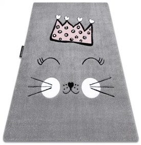 Dětský kusový koberec PETIT Kočka šedý Rozměr: 180x270 cm
