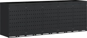 Úložný box na 5 popelnic Černá 340 x 77,5 x 121,5 cm 3394741