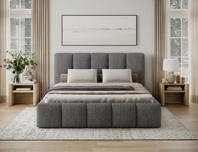 Postel Edvige + Dřevěný rám + Standardní zdvih + kontejner 140x200