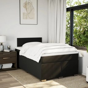 Box spring postel s matrací černá 120x200 cm textil 3285850