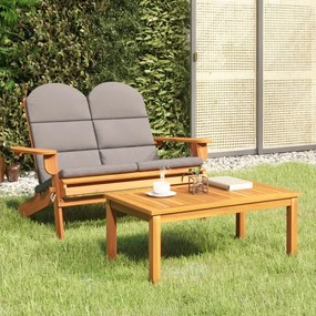 2Dílná Sada Zahradního Nábytku Adirondack Masivní Akácie Tmavě Šedá