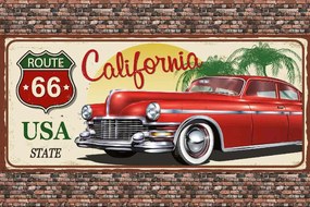 DIMEX | Samolepicí vliesová fototapeta na zeď Kalifornie Vintage MA-5-2073 | 375 x 250 cm | zelená, červená, žlutá