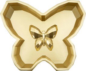 Dekorativní odkládací miska Butterfly 20,5 cm zlatá