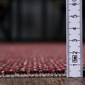 Timzo, Metrážový koberec Rubin 2159 red, na míru, šíře 4m, červená, ab (mřížka), chodba / předsíň
