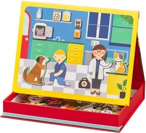 Petit Collage Magnetická tabulka veterinární klinika / od 3 let