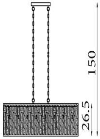 Searchlight 65818-8AB - Lustr na řetězu BIJOU 8xE14/40W/230V