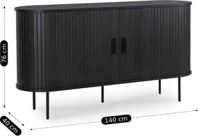 Komoda Lorget 140, černá