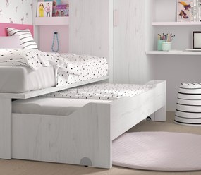 ROS1 15mood - Dětský pokoj s postelí, rohovou šatní skříní a psacím stolem