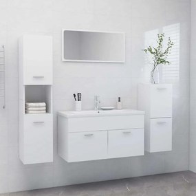 vidaXL Set koupelnového nábytku dřevotříska [3071112] Barva: Bílá