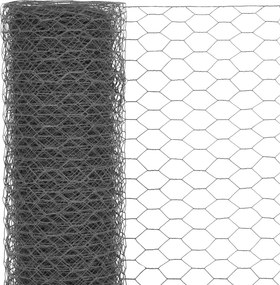 Pletivo ke kurníku ocel PVC vrstva 25 x 0,5 m šedé 143274