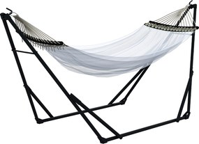 Houpací stojan Outsunny, stojan na závěsné křeslo, stojan s houpací sítí, s nosností do 120 kg, ocel, 263 x 89 x 100 cm, černý