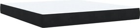 Box spring postel s matrací černá 180x200 cm samet 3290980