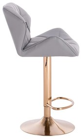 Barová židle MILANO - šedá na zlaté podstavě