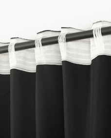 Hotový závěs BASIC s řasící páskou 140x300cm černý