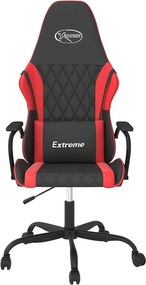 Herní židle černá a červená umělá kůže 3143776