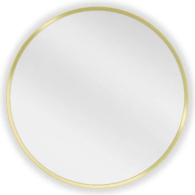 Mexen Loft, kulaté koupelnové zrcadlo 30 cm, barva rámu zlatá lesklá, 9850-030-030-000-50