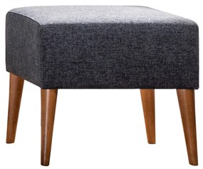 Atelier del Sofa Taburet Zeni Puf - Dark Grey, Tmavá Šedá