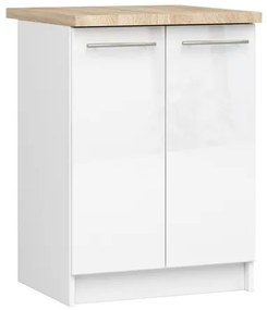 Kuchyňská skříňka OLIVIA S60 2D - bílá/bílý lesk