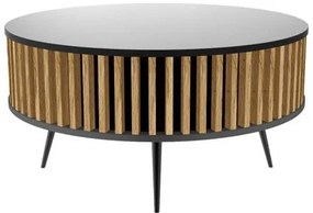 Konferenční stolek RONDA černá/dub Lamele