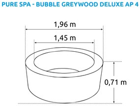 Intex | Vířivý bazén Pure Spa - Bubble Greywood Deluxe AP 4 + výhodná sada příslušenství | 19900145