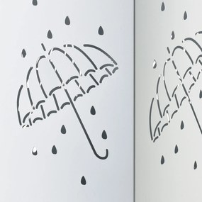 Stojan na deštníky CEDRA 48,5 cm bílý