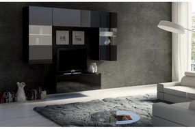 Obývací stěna Calabria C10 (černá) (bez osvětlení). 1051630