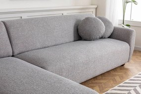 Designová rohová sedačka Jamiya 273 cm světle šedá - levá