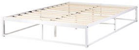 Kovová postel 140 x 200 cm bílá VIRY Beliani