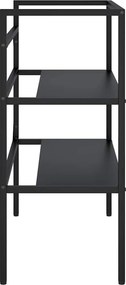 Koupelnový regál pod umyvadlo černý 79 x 38 x 83 cm železo 338489
