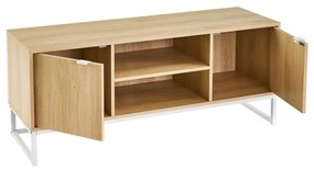 TV stolek v dekoru břízy v přírodní barvě 120x52,5 cm – Casa Selección