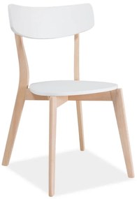 SIGNAL Jídelní židle - TIBI, sedák a opěrák z MDF, dřevěné nohy