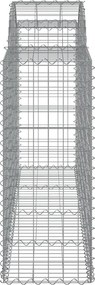 Klenuté gabionové koše 15ks 200x50x100/120cm pozinkované železo 3146333