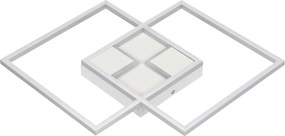 XXXLutz STROPNÍ LED SVÍTIDLO, 42/42/4,5 cm Boxxx - Stropní svítidla - 008368019902