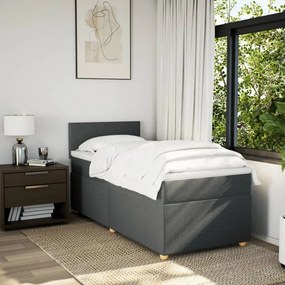Box spring postel s matrací tmavě šedá 80 x 200 cm textil 3288801