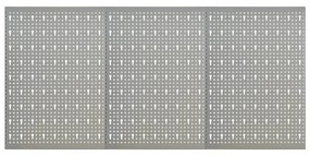 Nástěnné děrované panely 3 ks 40 x 58 cm ocel 145349