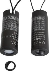 12V systém černý 10m s 5 zemními spoty vč. LED IP44 - Voltaire Linsey