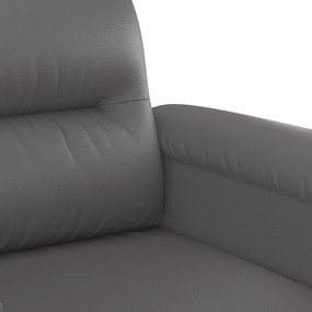 3dílná sedací souprava s polštáři šedá umělá kůže 3202379