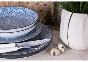 Dezertní talíř s modrými kvítky BlueFlowers – 21x1 cm