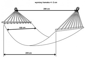 Hamaka pro 2 osoby 200x150cm Royokamp