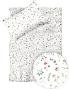 Bavlněné povlečení do postýlky Barevný kvítek Velikost: 100 x 135 + 45 x 65
