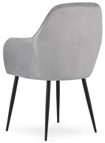 Jídelní židle LUGO stříbrná / šedá