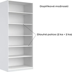 Skříň 2dv bez zrcadel, série N bílá Family