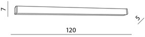 LED nástěnné svítidlo Peter 120 3000 chrom